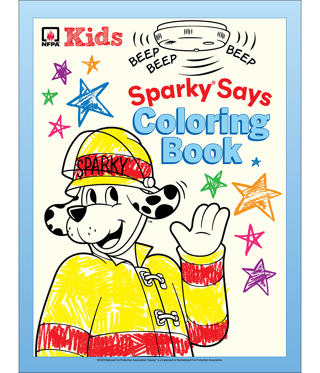 sparky the fire dog coloring page