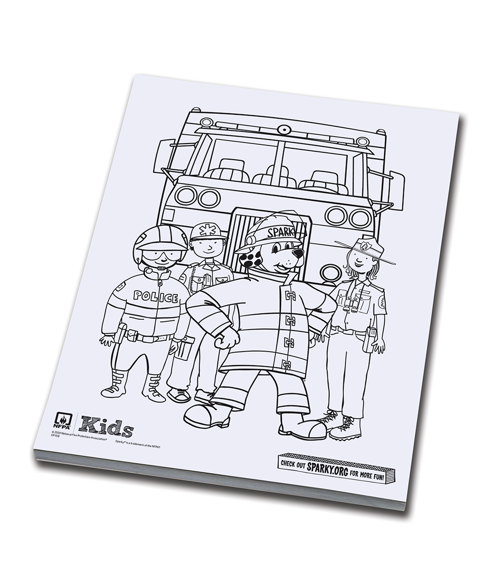 Sparky Fire Safety Coloring Pages
